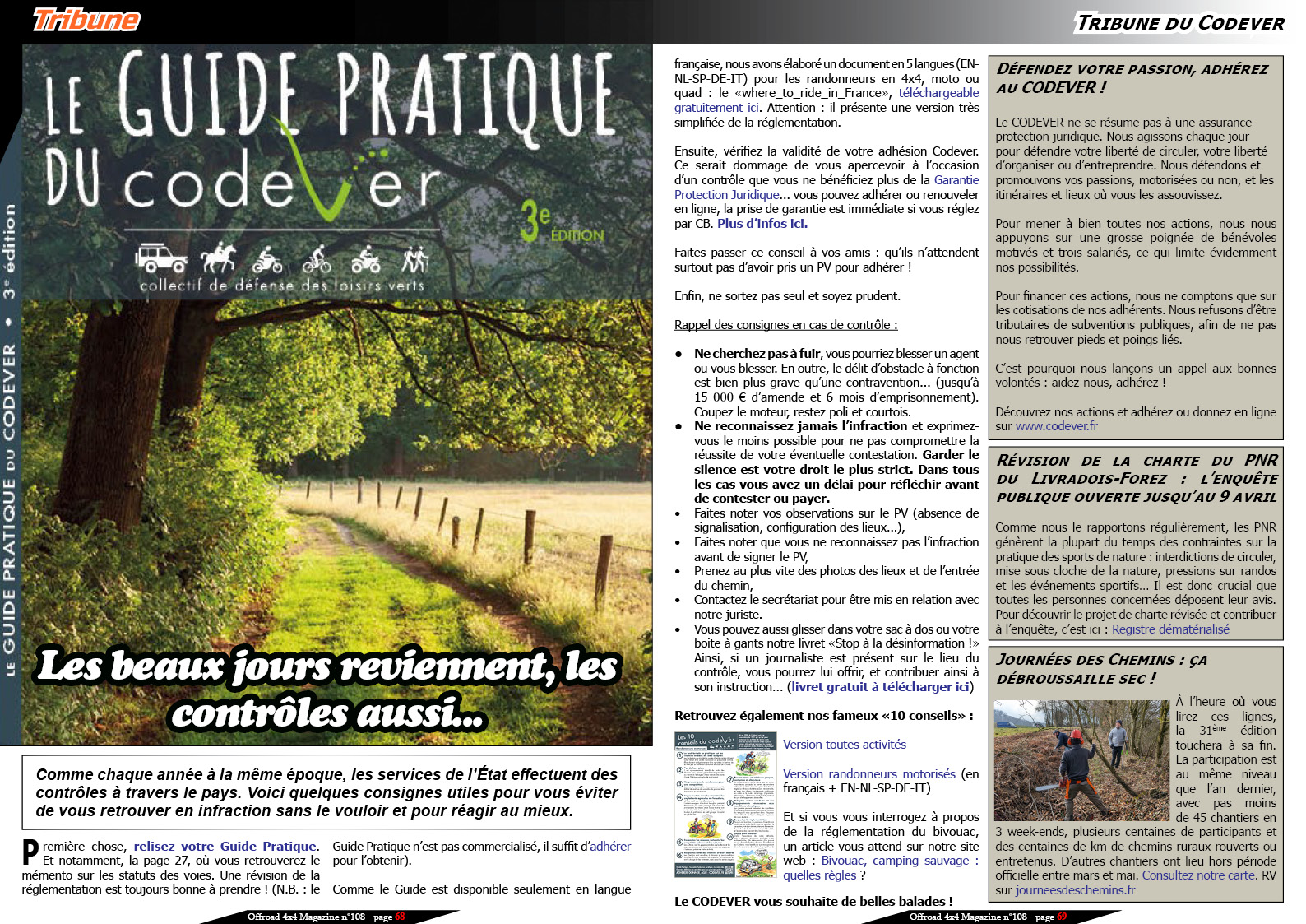 Codever - La Tribune du Codever dans Offroad 4x4 Magazine n°108